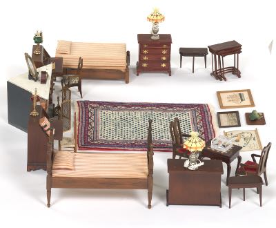 Vintage Doll House Boys' Bedroom/Study , 12.10.20, Sold: $330.4