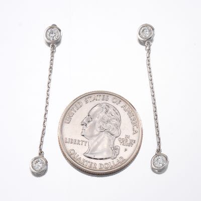 Ladies' Diamond By The Yard Drop Earrings