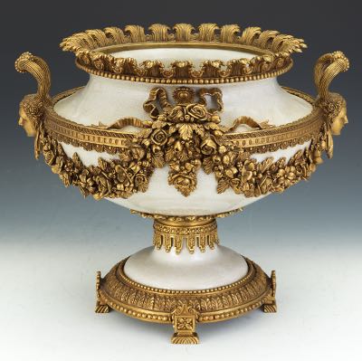 Louis XIV Style Porcelain and D'Ore Bronze Monumental Centrepiece ...