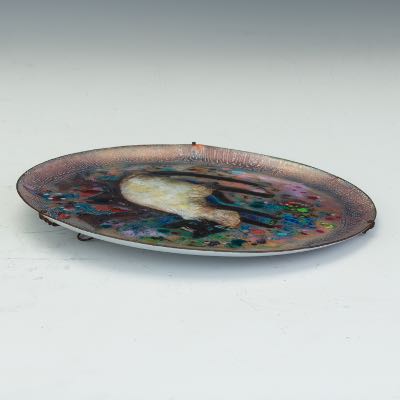 Doris Hall (American, 1907–2000), Enameled Wall Plaque with Cat and ...