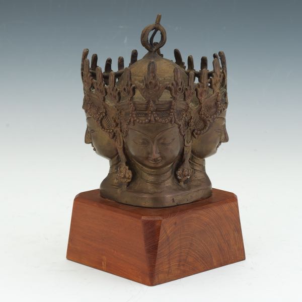 Antique Tibetan Four Face Deity Figurine